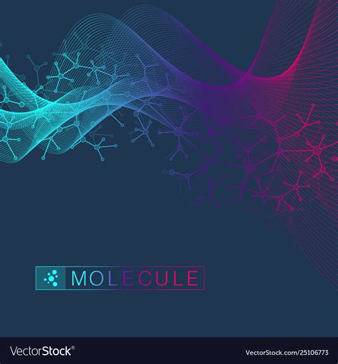 Big Genomic Data Visualization Dna Helix Dna Vector Image