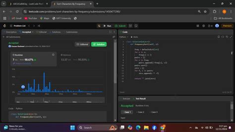 hassan rasheed on linkedin 100daysofleetcode sort characters by