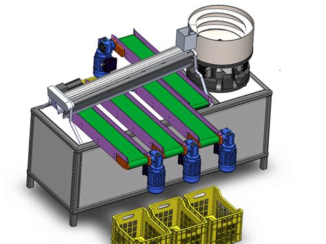 自动分拣机 SOLIDWORKS 2020 模型图纸下载 懒石网