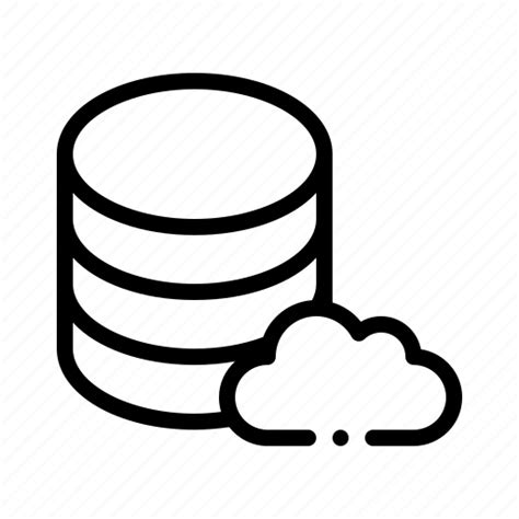Database Technology Digital Network Storage Big Data Icon