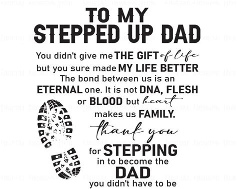 To My Stepped Up Dad Message Png Files Step Dad Png Printables Design