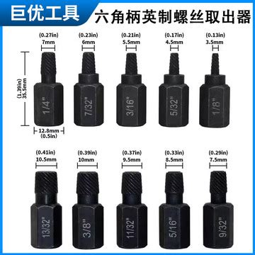 10PC断头螺丝取出器25件套螺母取出器断丝多花键破损滑丝螺帽拆除 阿里巴巴
