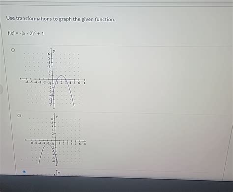 Solved Use Transformations To Graph The Given Chegg