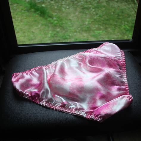 Ladies 100 Silk Panties Mulberry Silk Mid Waist Silky Printed Briefs