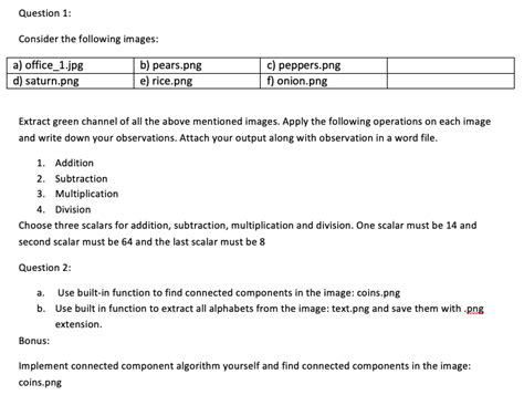 Solved Question Consider The Following Images A Chegg