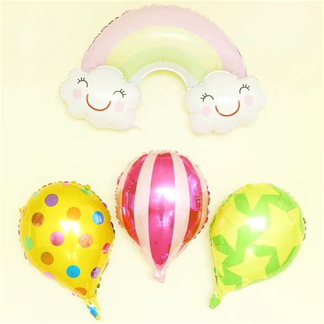Большой размер облако Радуга смайлик воздушный шар из фольги День рождения украшение свадьбы дом