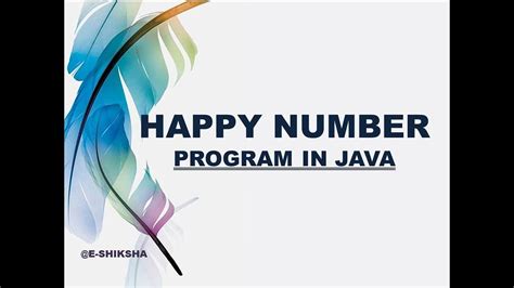 Happy Number Range Java Shardakarmakar Youtube