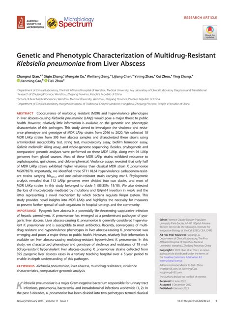 Pdf Genetic And Phenotypic Characterization Of Multidrug Resistant Klebsiella Pneumoniae From