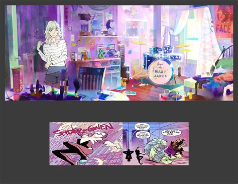 Across The Spider Verse Spider Gwen Concept Art Rspidergwen