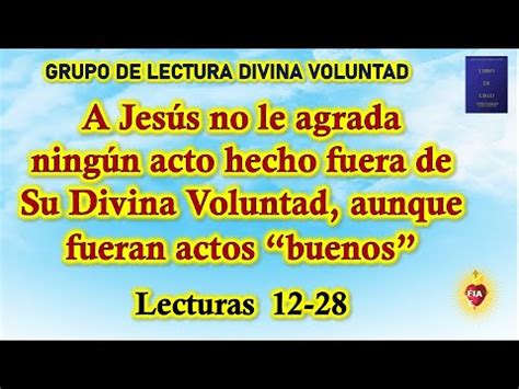 83 Lectio Divina Voluntad LIBRO DE CIELO VOL 12 12 28 YouTube
