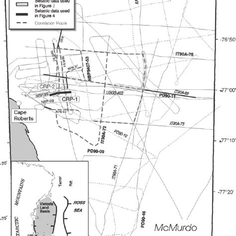 Location Of Study Area Seismic Lines And Correlation Paths After
