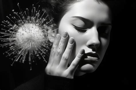 Premium Ai Image Female Portrait Delicate Fingers Touching Her Face