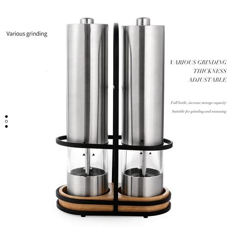 Електрическа мелничка за пипер Автоматична гравитационна шейкър от неръждаема стомана Мелничка