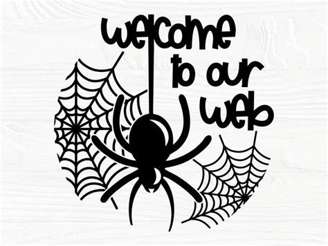 Welcome To Our Web SVG Round Halloween Sign Svg Etsy UK Halloween