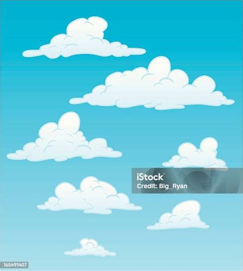 カットイラスト雲 イラストレーションのベクターアート素材や画像を多数ご用意 イラストレーション ベクター画像 マンガ Istock