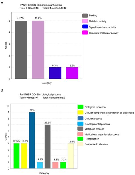 Classification Of Differentially Expressed Proteins A Total Of 16