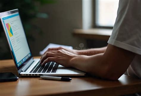 Close Up Of Hands Typing On Laptop Stock Illustration Illustration Of Human Representing