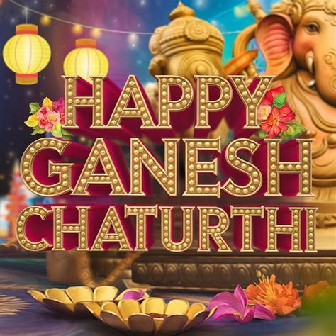 Happy Vinayaka Chavithi Typography Lable With 3d Text Ai Generated