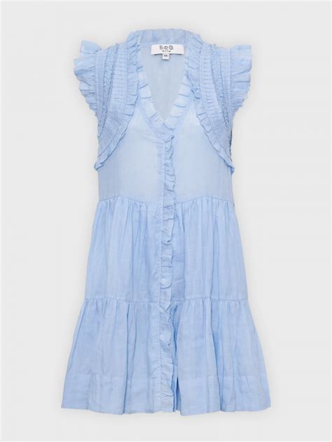 Cole Smocked Flutter Slv Dress Jade Jakarta