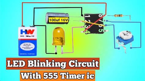On Video How To Make LED Blinking Circuit Using Timer IC Electrical And Electronics