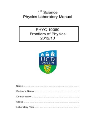 Fillable Online First Year Physics Laboratory Manual Upscale Full PDF Fax Email Print PdfFiller
