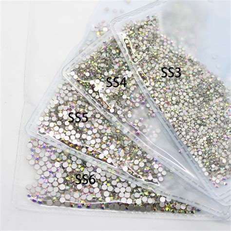 1440 Stks Pak SS3 SS10 Crystal AB Gold Nail Art De Grandado