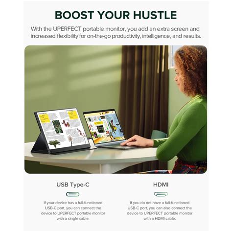 Monitor Portátil Uperfect 25k De 16 Polegadas Qhd Hdr Freesync Em