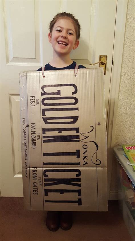 Diy Wonka Bar Costume Book Week Chocolate Factory Roa