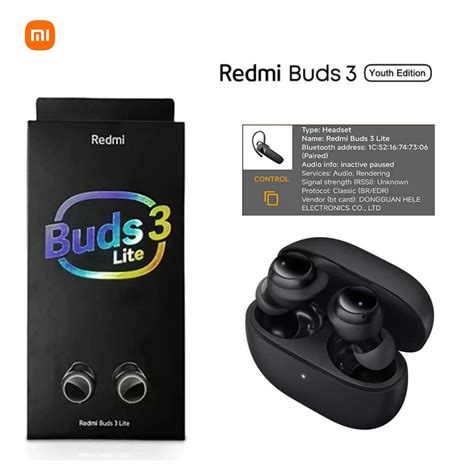 Xiaomi Redmi Buds 3 Lite TWS Fone De Ouvido Bluetooth 5 2 IP54 Fone De
