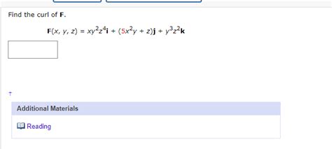 find the curl of f f x y z xy2z4i 5x2y z j y3z2k