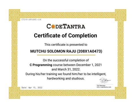 Solomon Raju Mutchu On Linkedin Codetantra Learning Internship