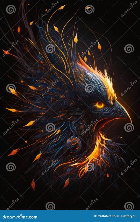 Magical Phoenix Bird Generative Ai Stock Illustration Illustration