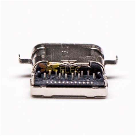 10pcs C Type Usb接口弯式沉板dip贴板母头接pcb板