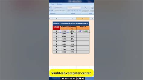 Excel Functions And Tricks Vanktesh Computer Center Shorts Youtube