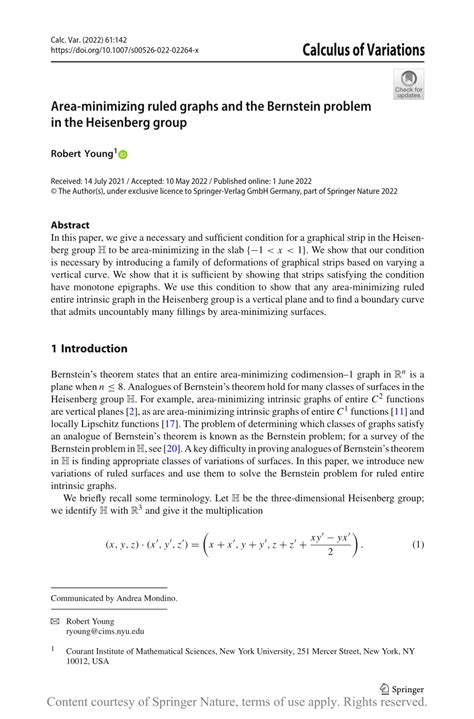 Area Minimizing Ruled Graphs And The Bernstein Problem In The Heisenberg Group