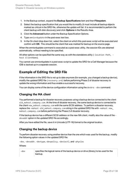 Hpe Data Protector Disaster Recovery Guide Pdf