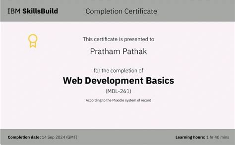 pratham pathak on linkedin webdevelopment ibmskillsbuild