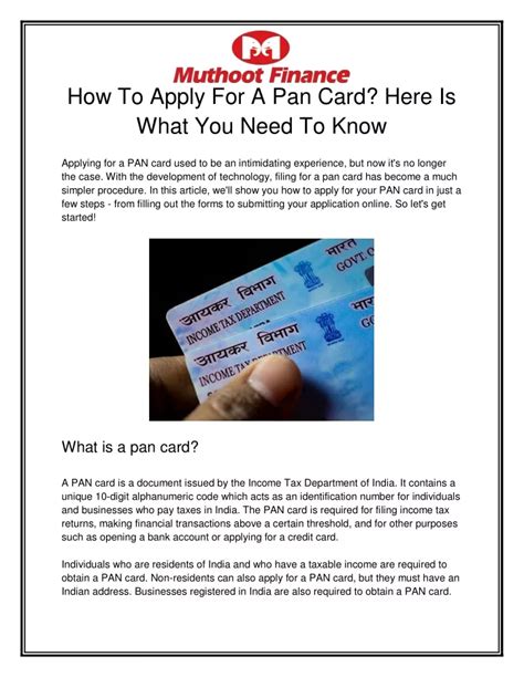 PPT How To Apply For A Pan Card Here Is What You Need To Know PowerPoint Presentation ID