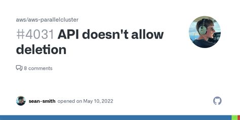 Api Doesnt Allow Deletion · Issue 4031 · Awsaws Parallelcluster · Github
