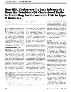 Fillable Online Non HDL Cholesterol Is Less Informative Than The Diabetes Fax Email