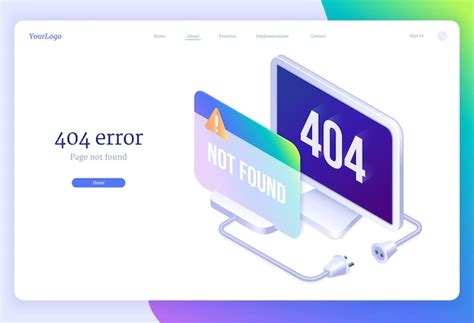 Free Vector Error Isometric Landing Banner Lost Internet