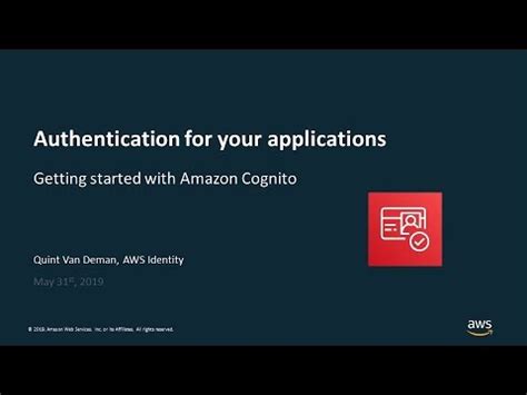 Authentication For Your Applications Getting Started With Amazon Cognito AWS Online Tech