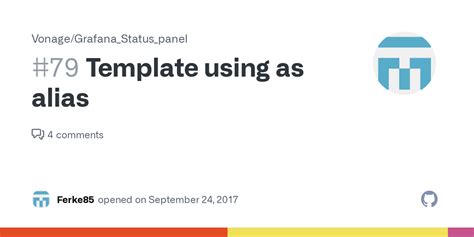Template Using As Alias Issue Vonage Grafana Status Panel Github