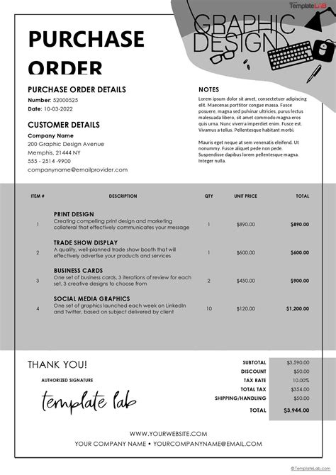 18 free purchase order templates [in word excel pdf]