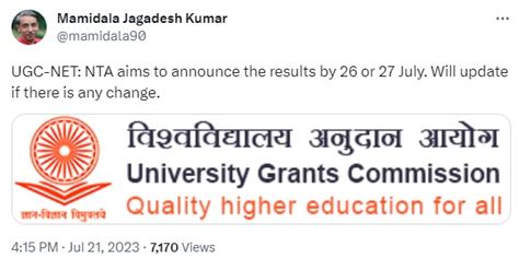 UGC NET Result Out Live Check NTA NET Scorecard Subject Wise Cut Off Marks