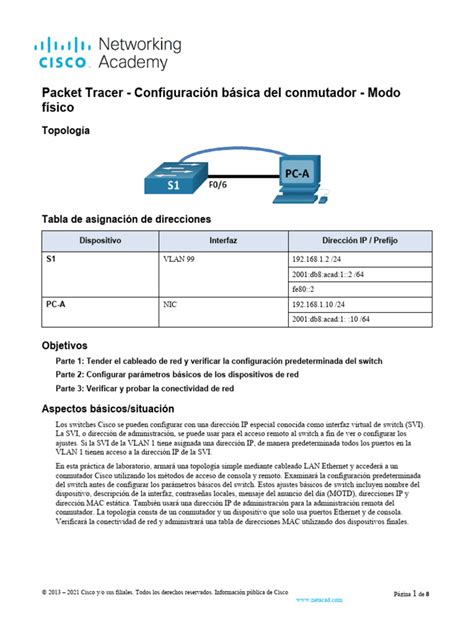 117 Packet Tracer Basic Switch Configuration Physical Modees