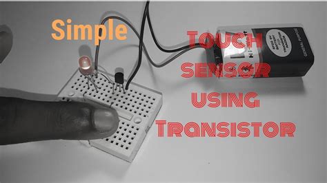how to make simple touch sensor circuit using bc547 transistor