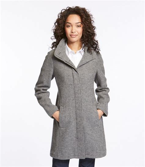 Womens Llbean Boiled Wool Coat