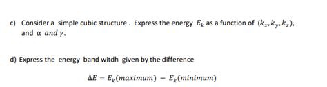 Solved Consider The Wavefunction Of Electrons Given By The