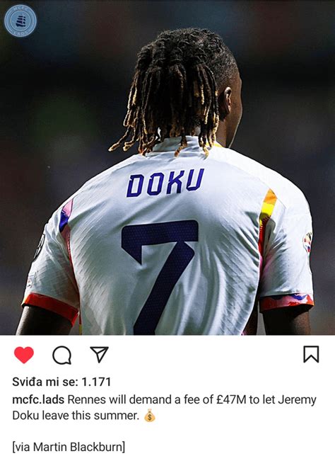 Rennes Will Demand A Fee Of £47m For Jeremy Doku [via Martin Blackburn] R Mcfc